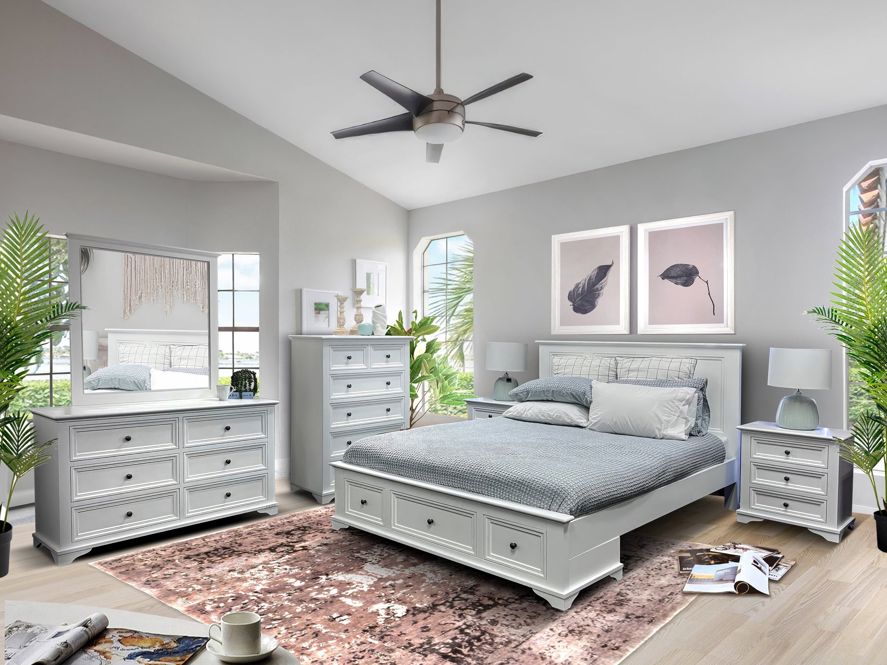 Cardona King Size Bed | Our Furniture Warehouse