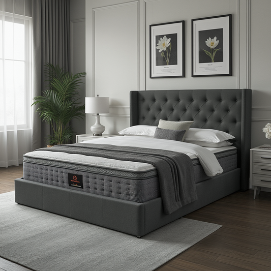 Memphis Bed Frame In Charcoal | Our Furniture Warehouse