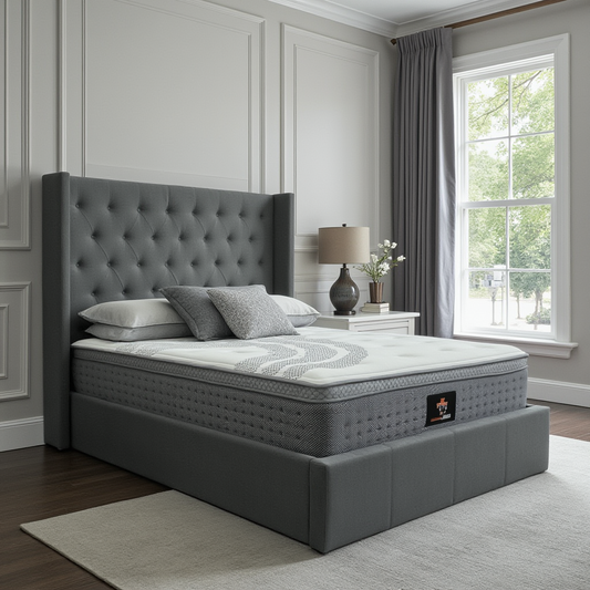 Memphis Bed Frame In Charcoal | Our Furniture Warehouse